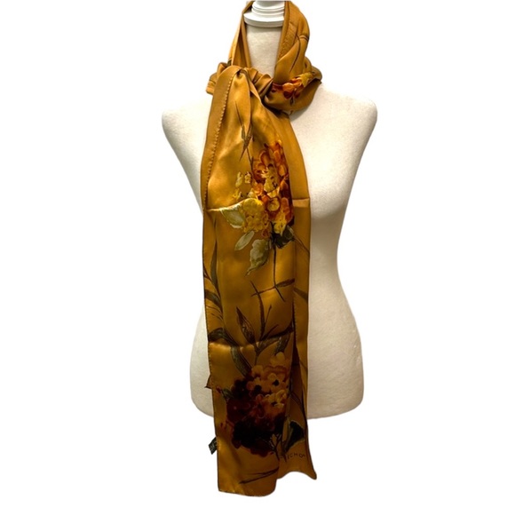 Echo | Accessories | Vintage Echo Silk Scarf In Golds Browns And Greens ...